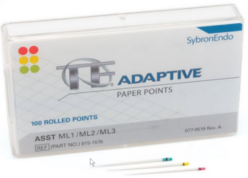 TF Adaptive paperpoint 815-1576, 100stk ML1/ML2/ML3 ass.- Dental Direct
