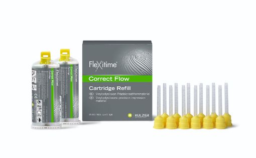 Flexitime Correct Flow grønn 50034806, light body 2x50ml + 12 mixingtips gul- Dental Direct