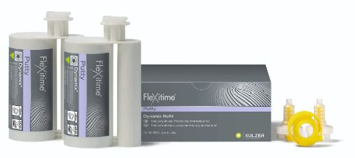 Flexitime Dynamix Putty 40003992, 2x380ml base/kat. 2 mixtips + ring- Dental Direct