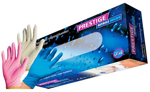 Prestige Nitrile Micro AMG X-Large, u/pudder lysblå 10x100stk- Dental ...