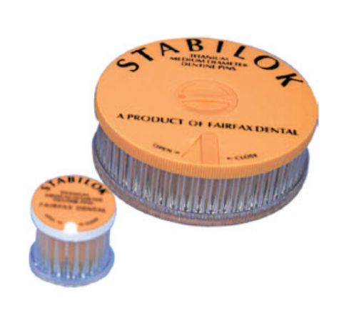 Stabilok titanium stifter, 100stk medium orange og 5 drills- Dental Direct