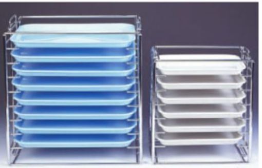 Premium Instrument Tray racks Mini, stål til 6 brett H28cm B29cm D17cm ...