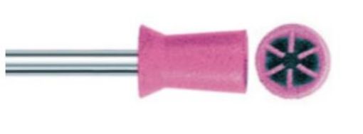 Prophylaxis cups pussekopper 1241RA, 100stk rosa soft montert- Dental ...