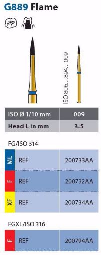 Diamant multilayer G889-314-009-03.5-EF, 5stk flamme gul ring, 60032656 ...