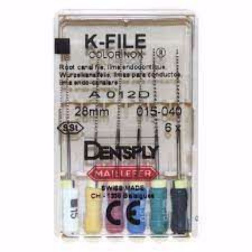 K-File Colorinox nr. 15-40 Ready Steel, 6 stk 15-40, 28mm- Dental Direct
