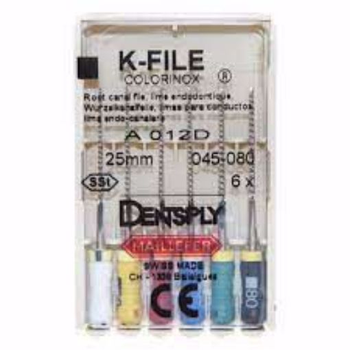 K-File Colorinox nr.45-80 Ready Steel, 25mm 6stk- Dental Direct