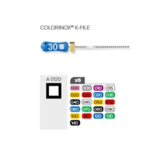 K-File Colorinox nr.020 Ready Steel, 21mm 6stk- Dental Direct